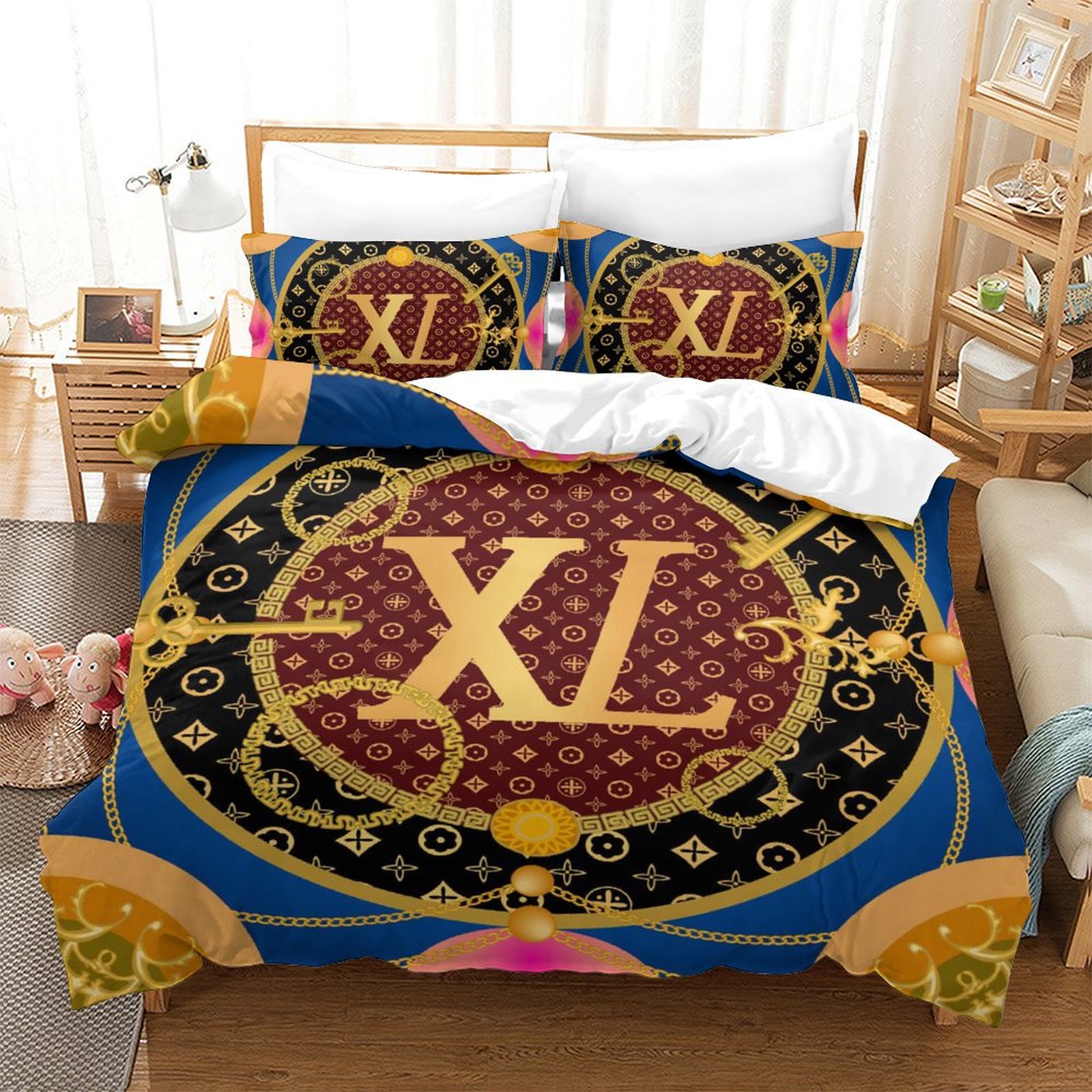 2/3pcs Home Bedding Set Trophy Printed Duvet Cover Quilt Cover Set ...