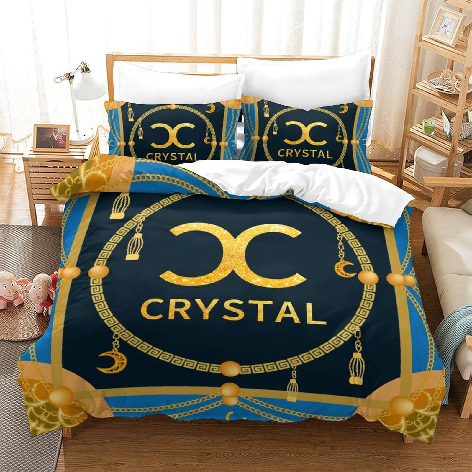 2/3pcs Home Bedding Set Trophy Printed Duvet Cover Quilt Cover Set ...