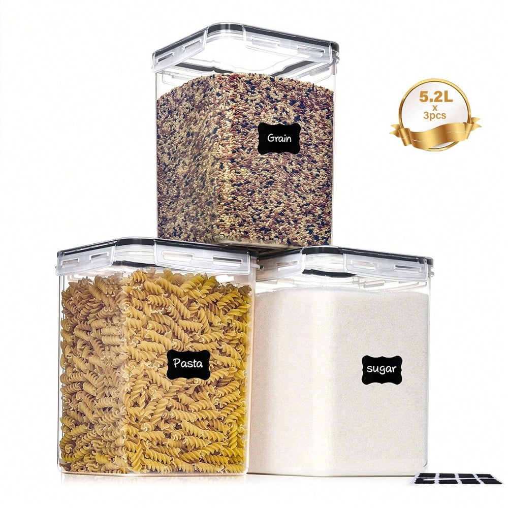 2/3pcs Large Food Storage Containers 5.2L / 176oz, Plastic Airtight ...