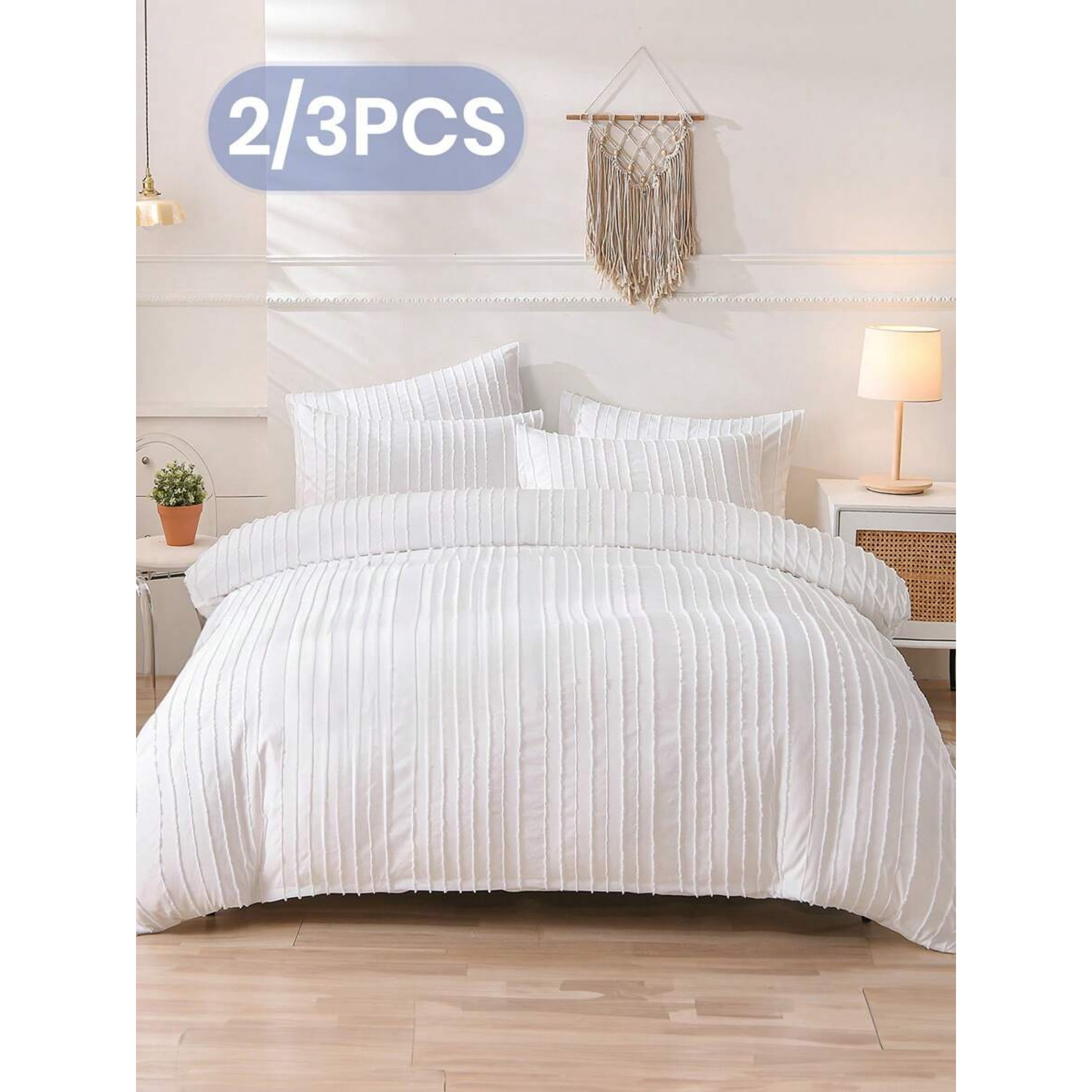 2/3pcs Solid Color Duvet Cover Sets - Super Soft Breathable, No Filler ...