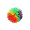 2.4/3.5Inch Rainbow Stringy Ball Silicone Bouncing Fluffy Jugging Ball ...