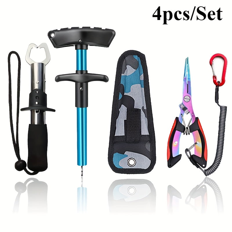 2/4/5/6/7pcs Fishing Tool Kit, Fishing Pliers With Sheath, Fish Hook ...