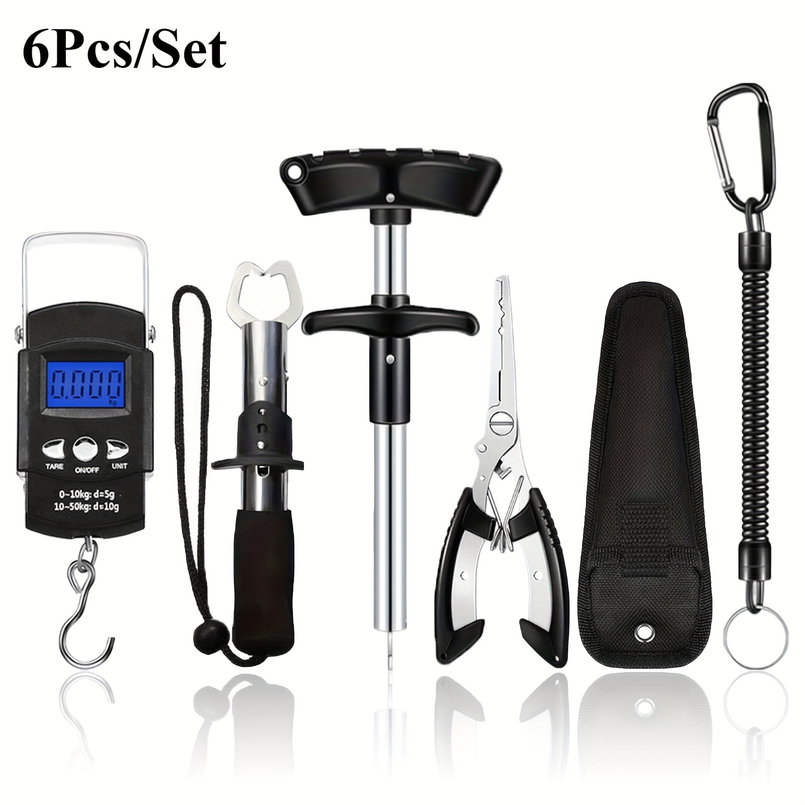 2/4/5/6/7pcs Fishing Tool Kit, Fishing Pliers With Sheath, Fish Hook ...
