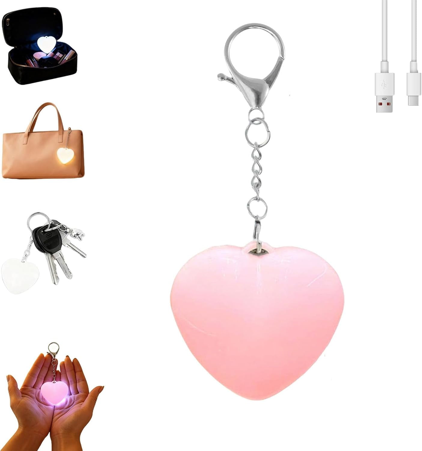 2/4/5Pack Purse Light Handbag Light, Love Wallet Tote Bag Touch Sensing ...