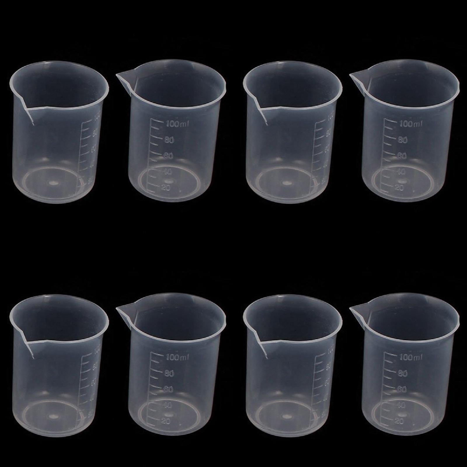2/4/6/8/10/12 Pcs 100mL/3.4oz Transparent Lab Measuring Cup, Beaker ...