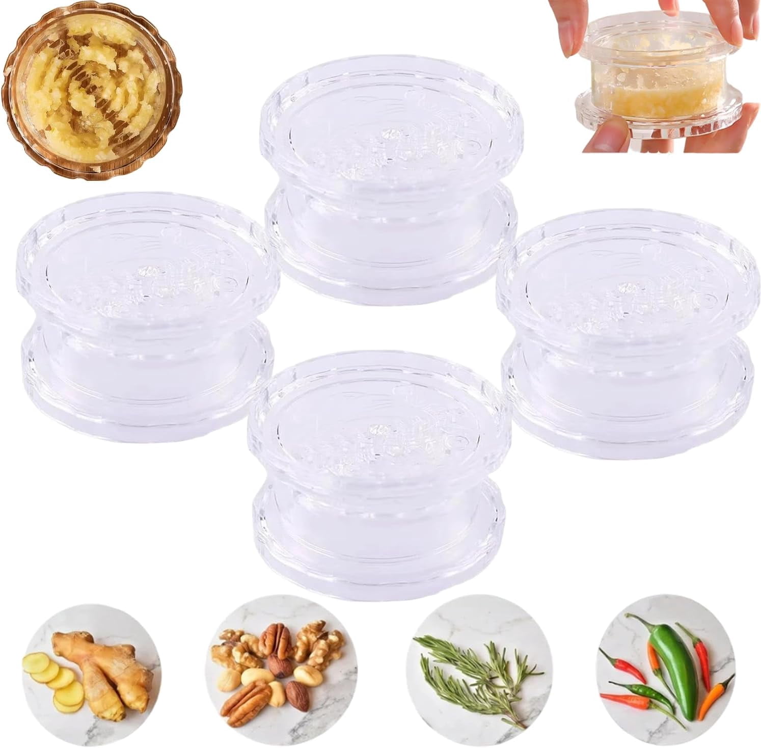 2/4/6/8/10 Pcs Manual Garlic Twister & Masher,Multi-Functional Mincer ...