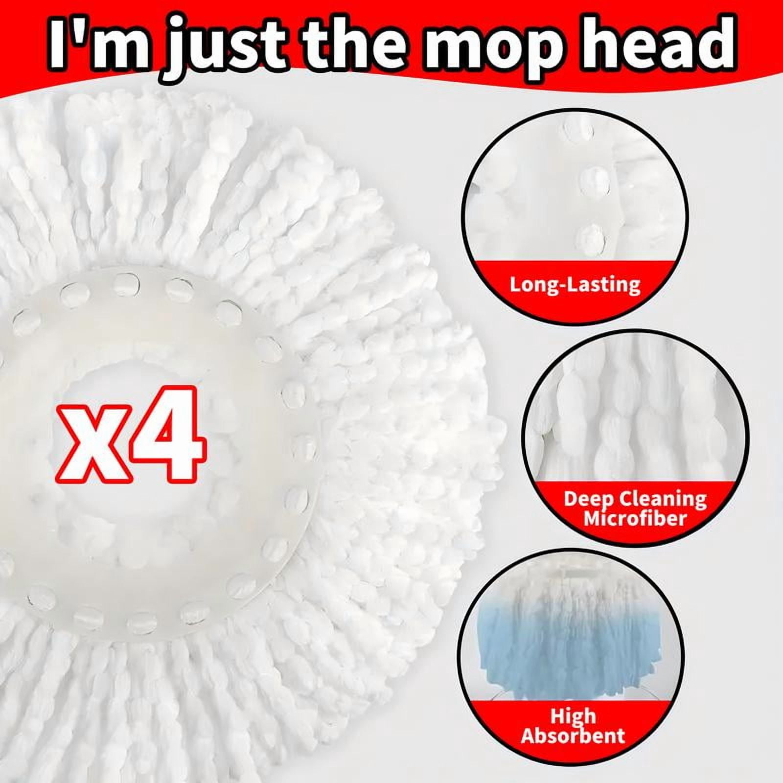 2/4/6/8 Pack Spin Mop Replacement Head, 360° Microfiber Mops Refills ...