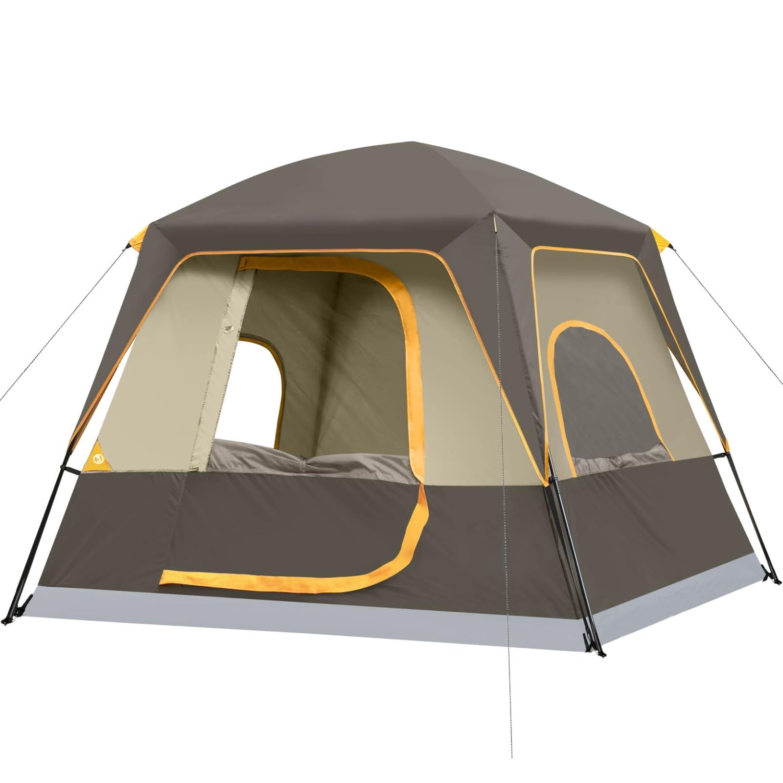 2/4/6/8 Person Tent Portable Cabin Camping 4-person Easy Set Up ...