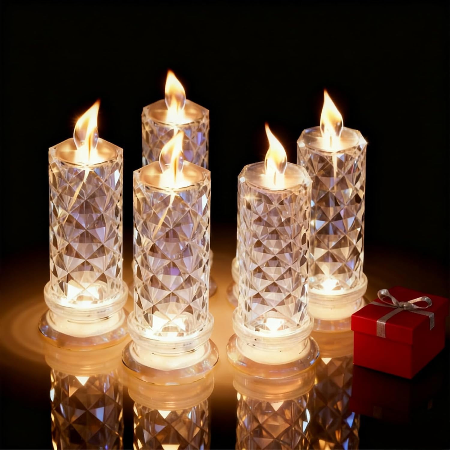 2/4/6 Luminoya Crystal Candles - Romantic Light, Clean and Neat, LED ...