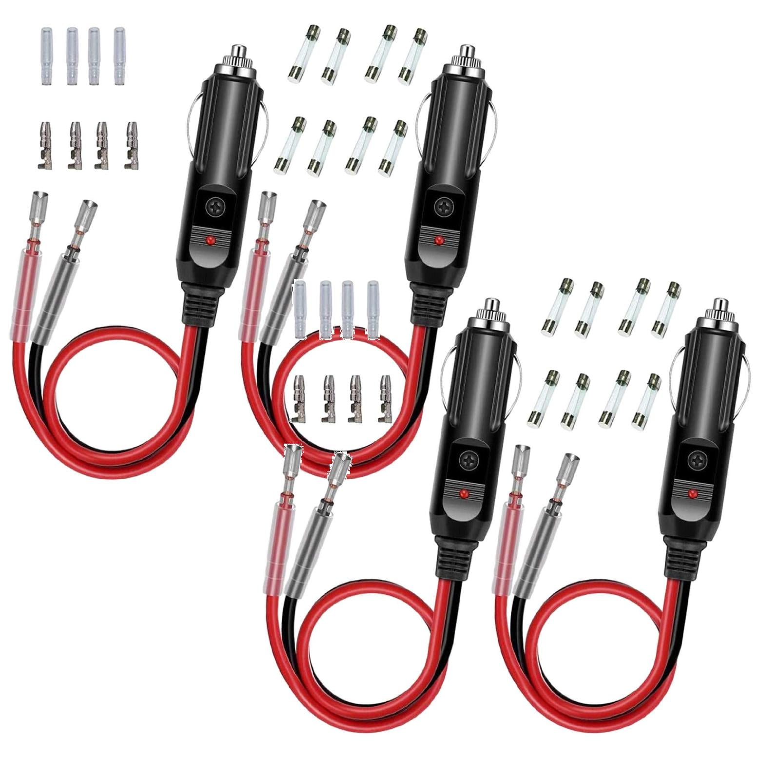 2/4/6 Pack 12V Fused Male Cigarettelighter Plug, Replacement Car ...