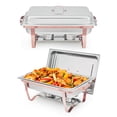 2/4/6 Pack Buffet Warmers, Collapsible Frame Rectangular Chafer Dishes ...