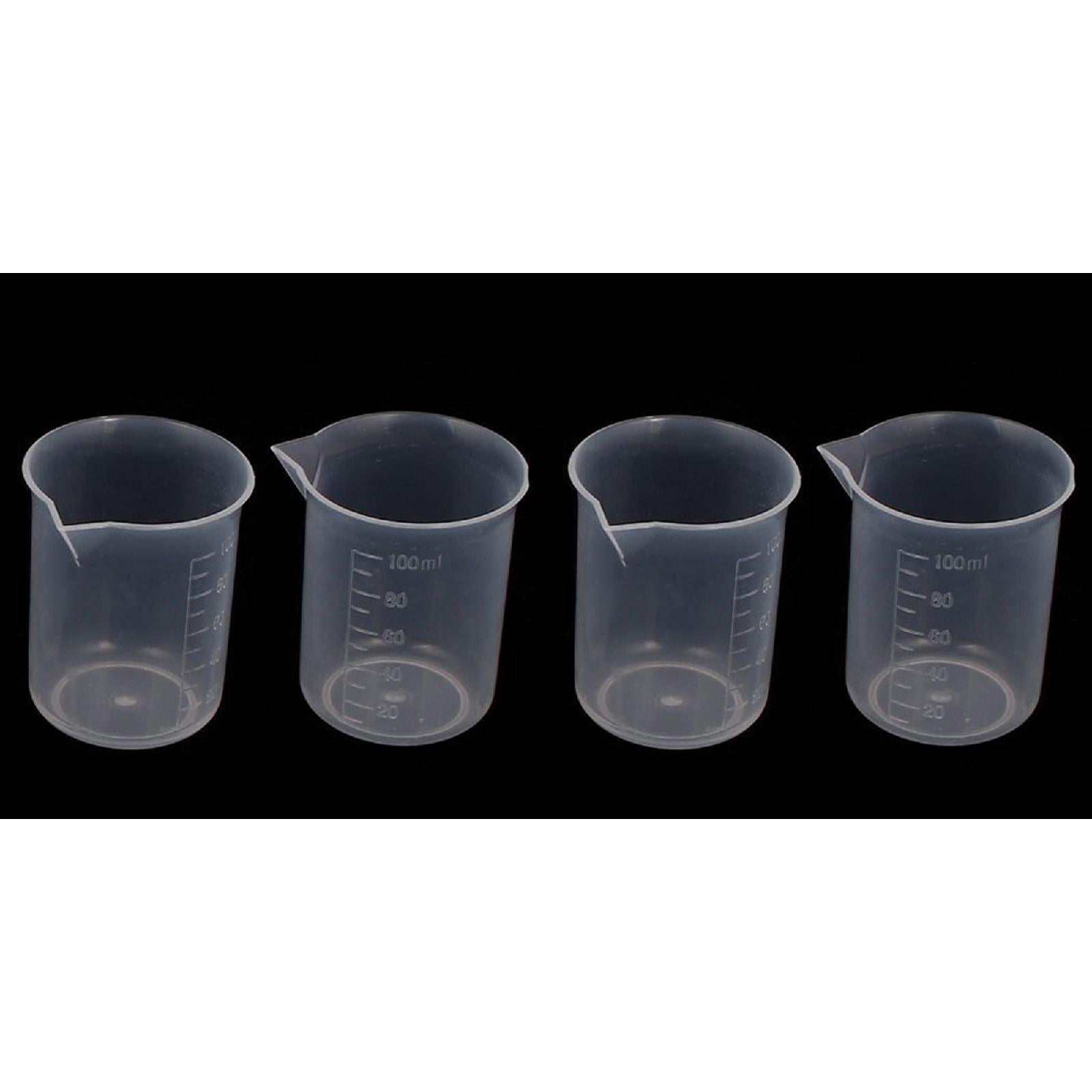 2/4/6 Pcs 100ml Graduated Cup Clear Measuring Cup Multipurpose Mixing ...