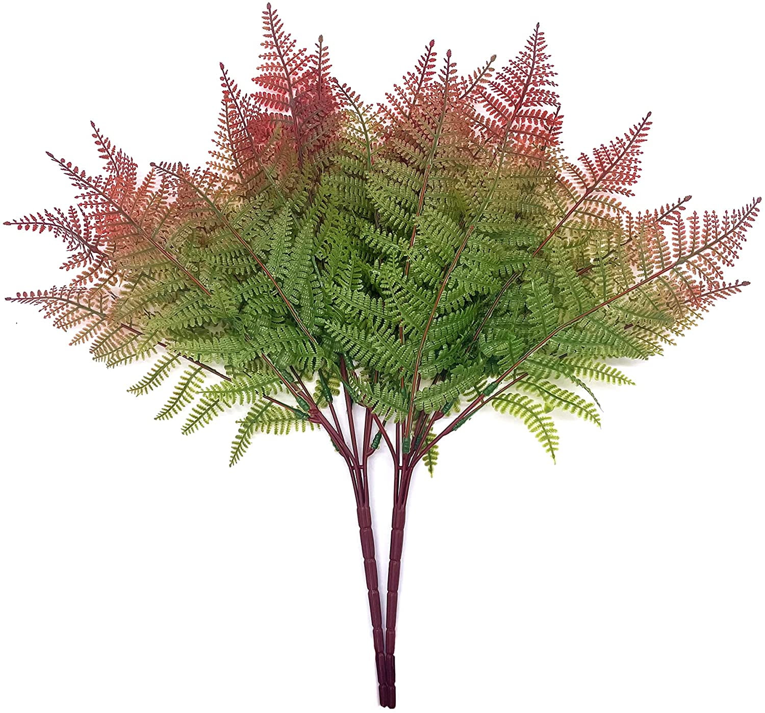 2/4/6pcs Artificial Fern Shrubs Plants, Fake Plastic Shrubs Bushes ...