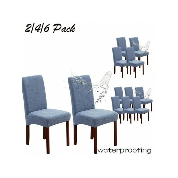 2/4/6pcs Waterproof Spill-Proof Chair Covers - Stretchy Jacquard ...