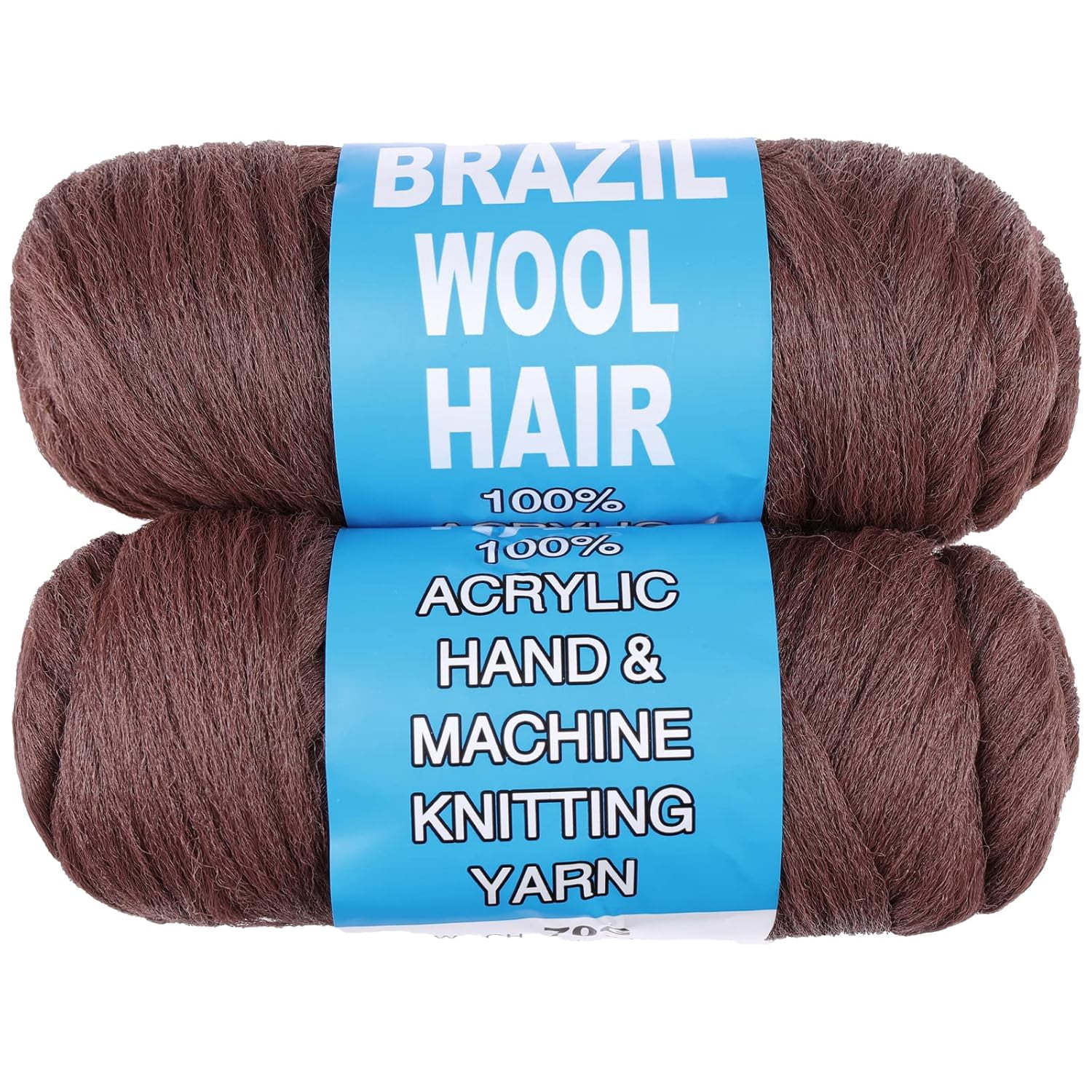 2/4/8 Rolls Brazilian Wool Hair for Braiding Acrylic Hand Knitting Wool ...