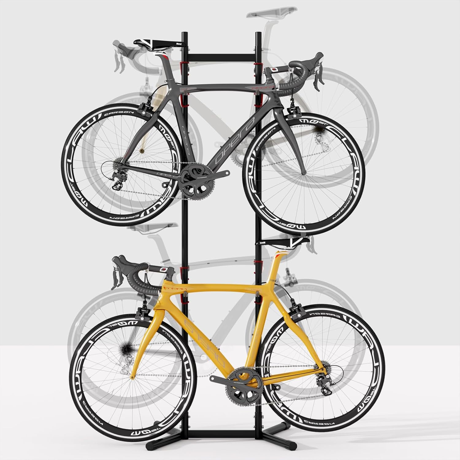 2-4 Bike Storage Rack Garage Max154lbs, Freestanding Indoor Bicycle ...