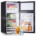 DEMULLER 2.4 Cu.Ft Mini Fridge, Small Refrigerator with Freezer, Two ...