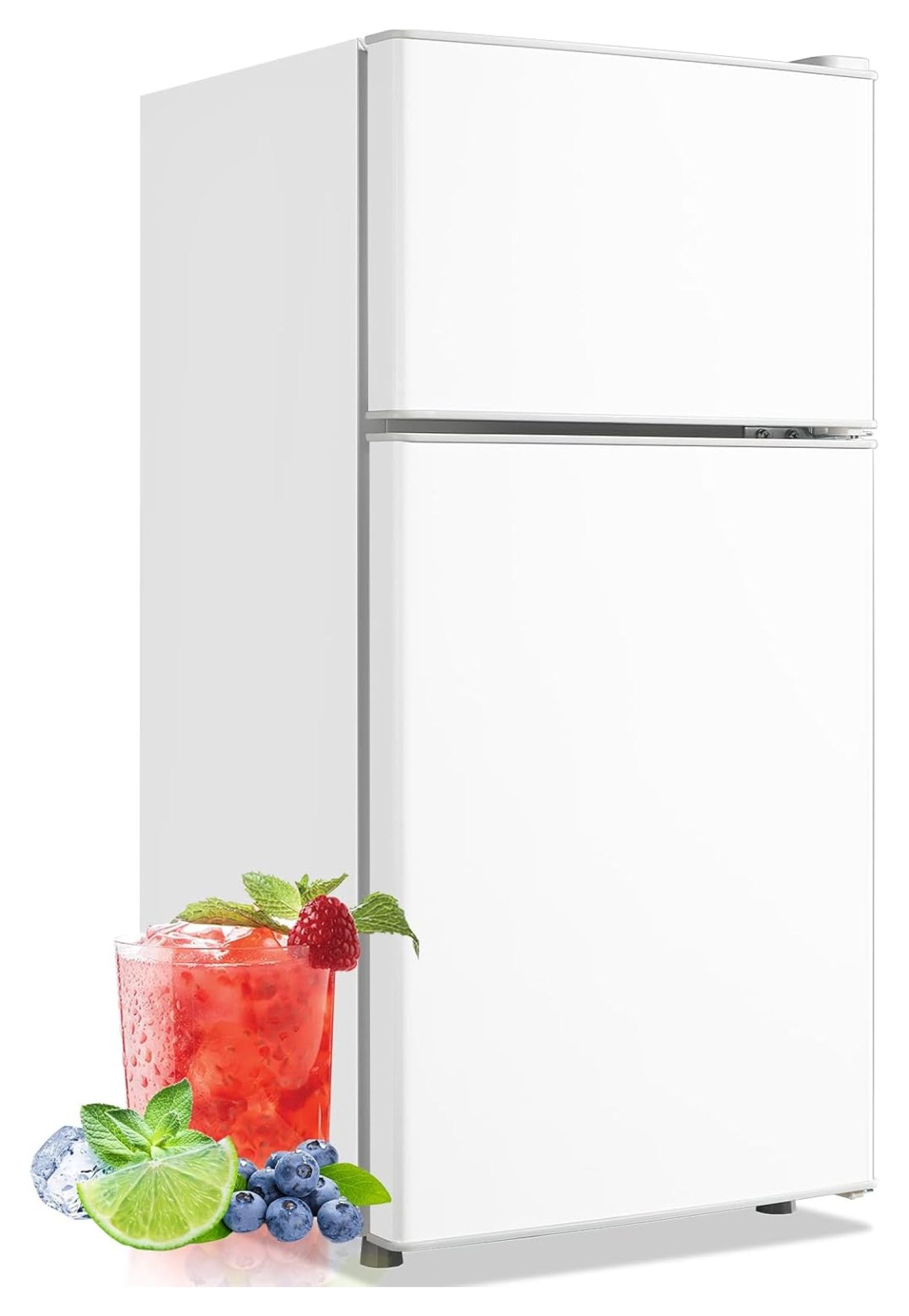 2.4 Cu.ft Mini Fridge with Top Freezer Apartment Size Dual Door Compact ...