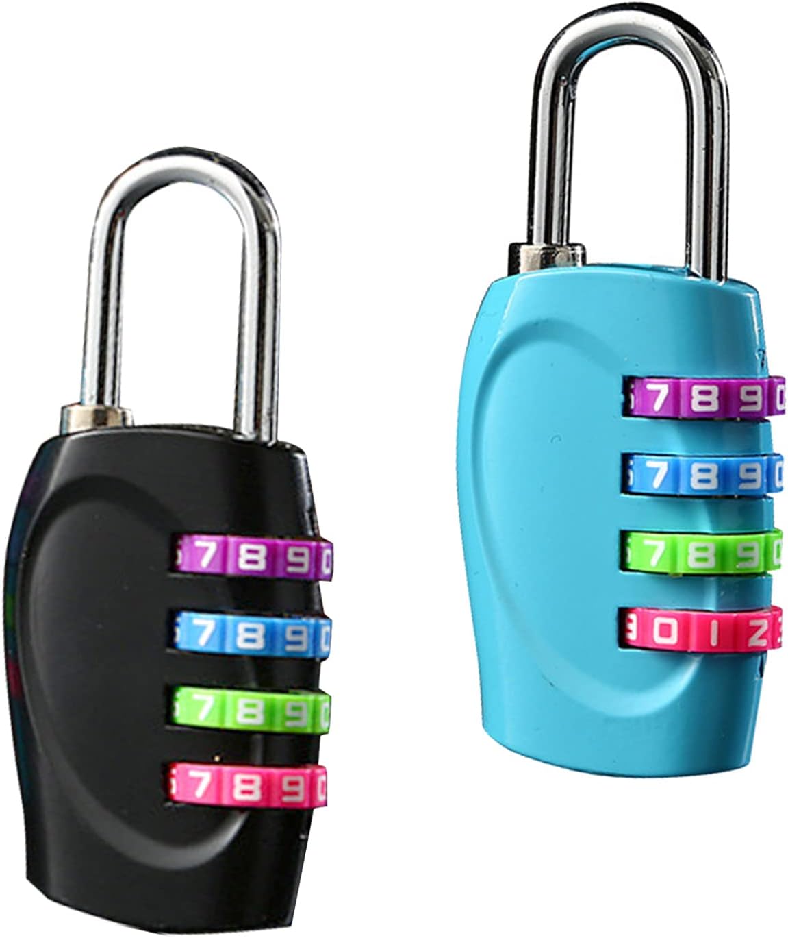 2 4-Digit Padlocks reconfigurable Combination Locks Heavy Luggage ...