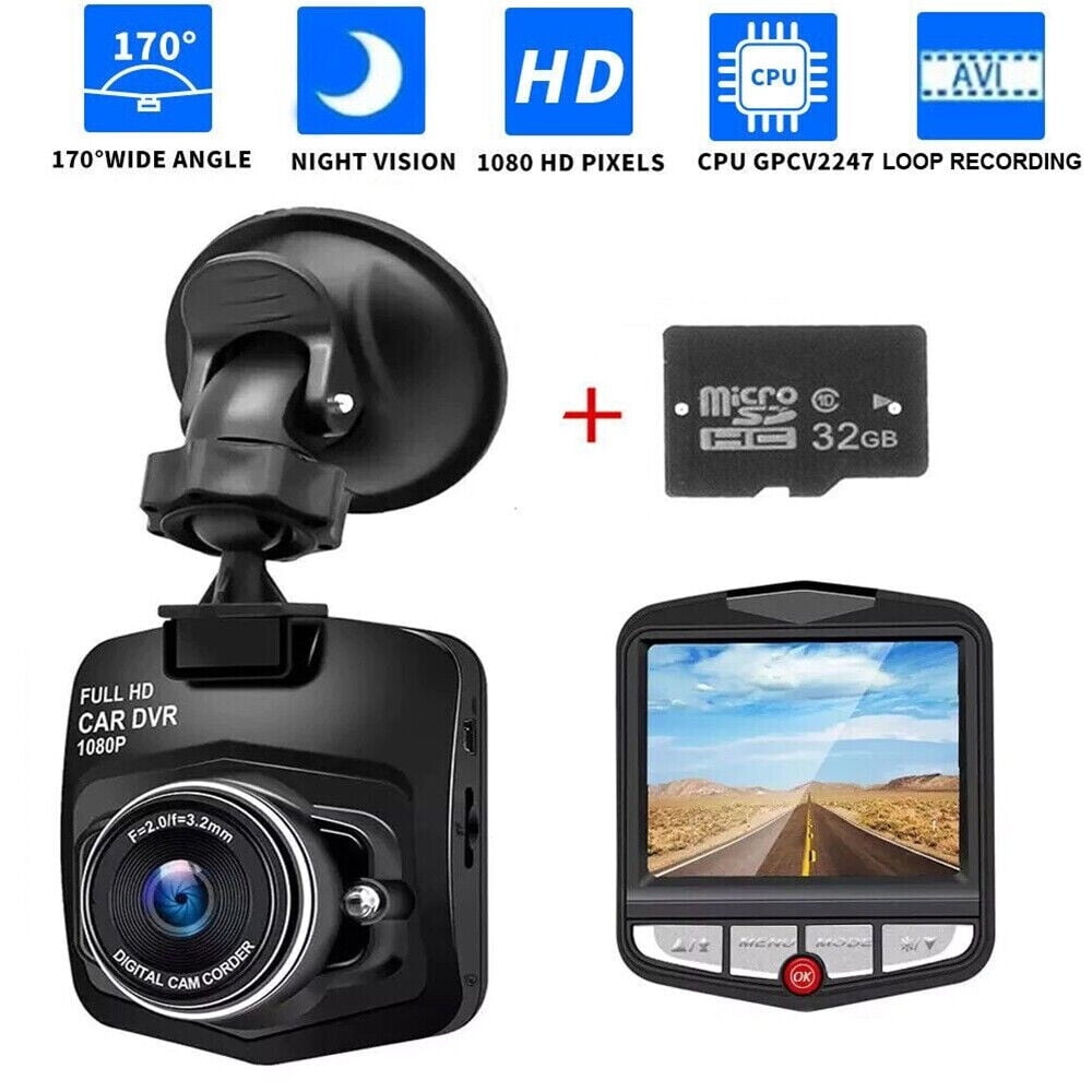 2.4" Full HD 1080P Dash Cam Car DVR Front or Rear Camera Night Vision G ...