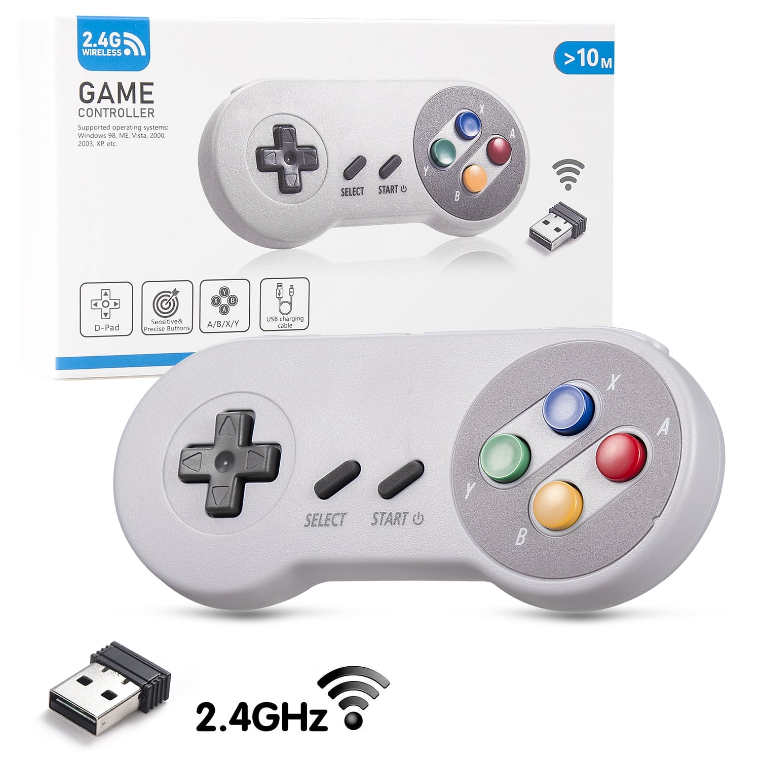 2.4 GHz Wireless Controller for SNES Classic Edition&NES Classic ...