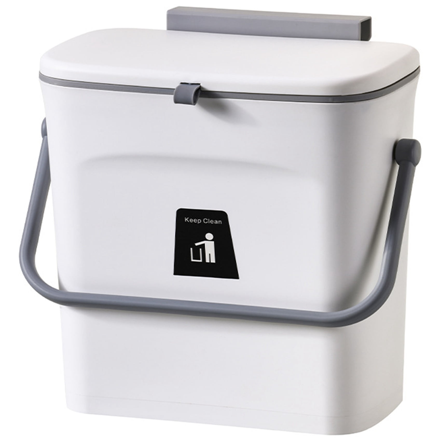 2.4 Gallon Kitchen Trash Can with Slide Lid, Garbage Can, Waste Bins ...