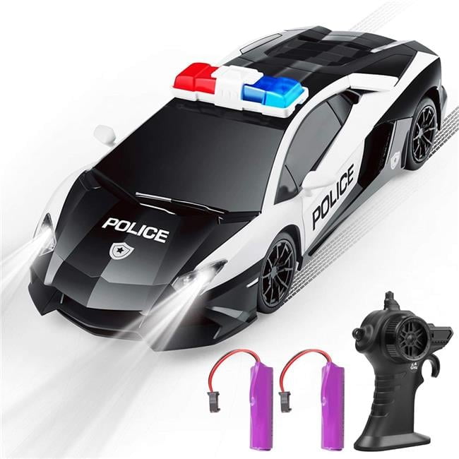 2.4 Ghz Rechargeable Batteries Police Autaazon Remote Control Car with ...