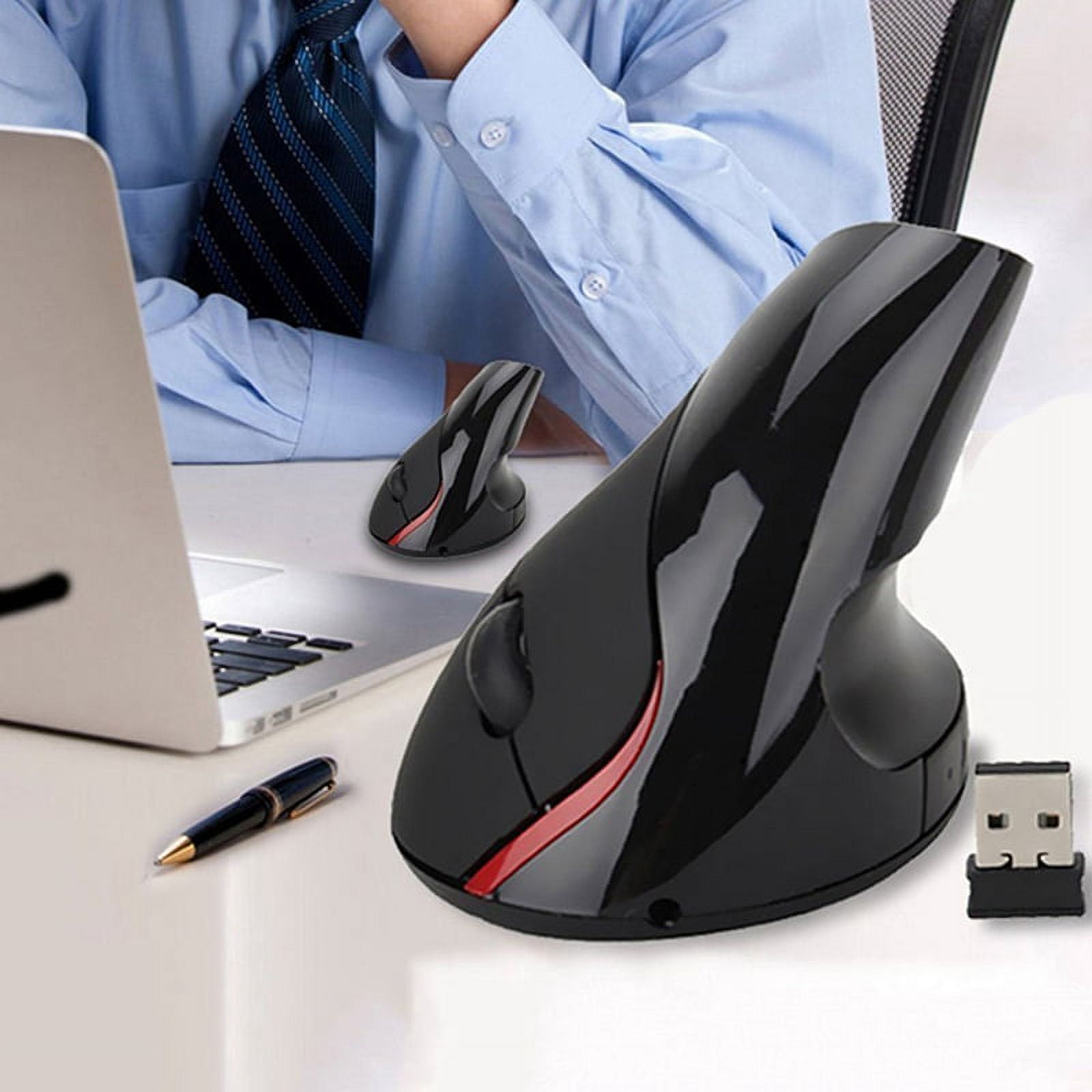 2.4 Ghz Wireless Vertical Ergonomic Optical Rechargeable 5D 2400DPI ...