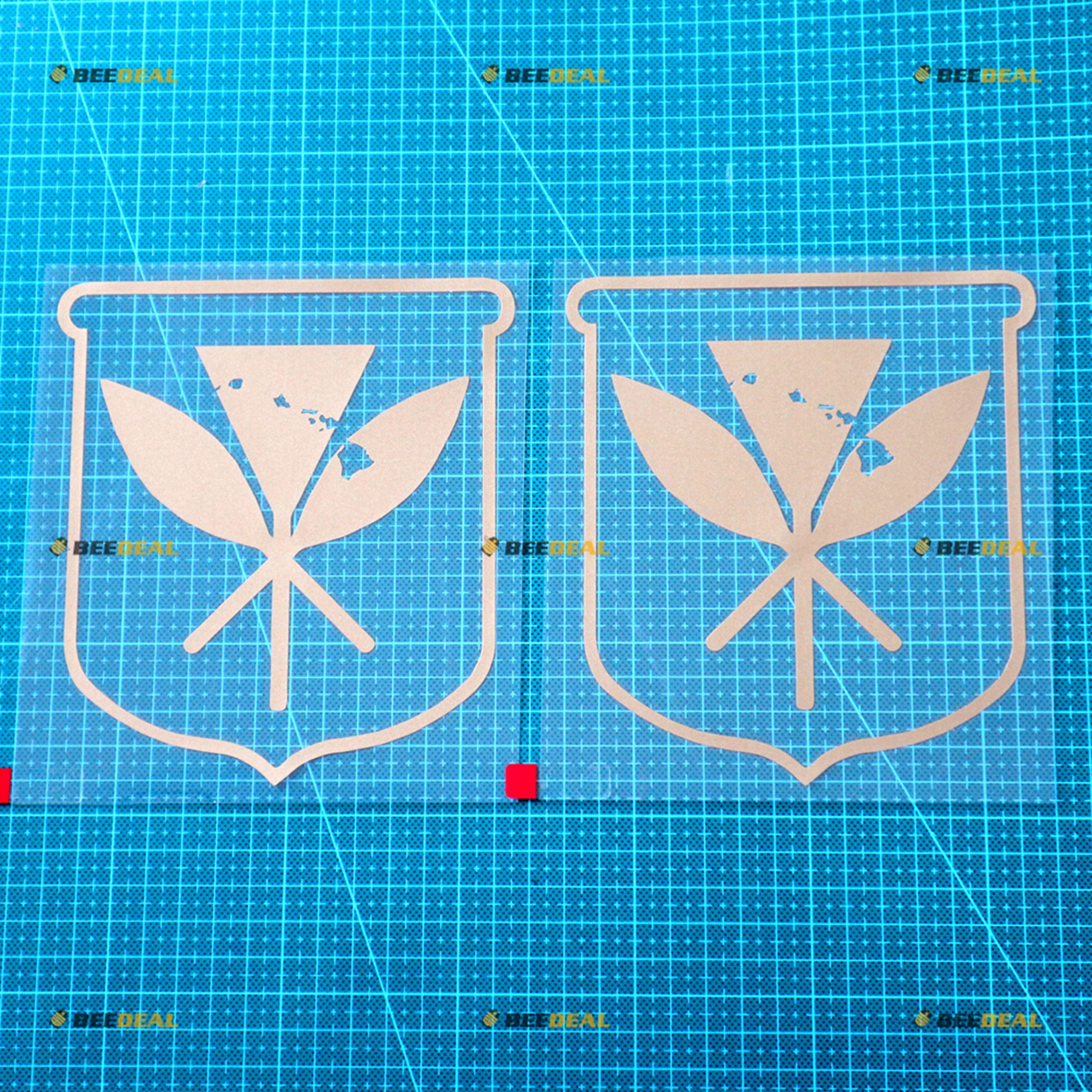(2) 4" Gold Kanaka Maoli Flag Hawaiian Hawaii Decal Sticker Car Vinyl ...