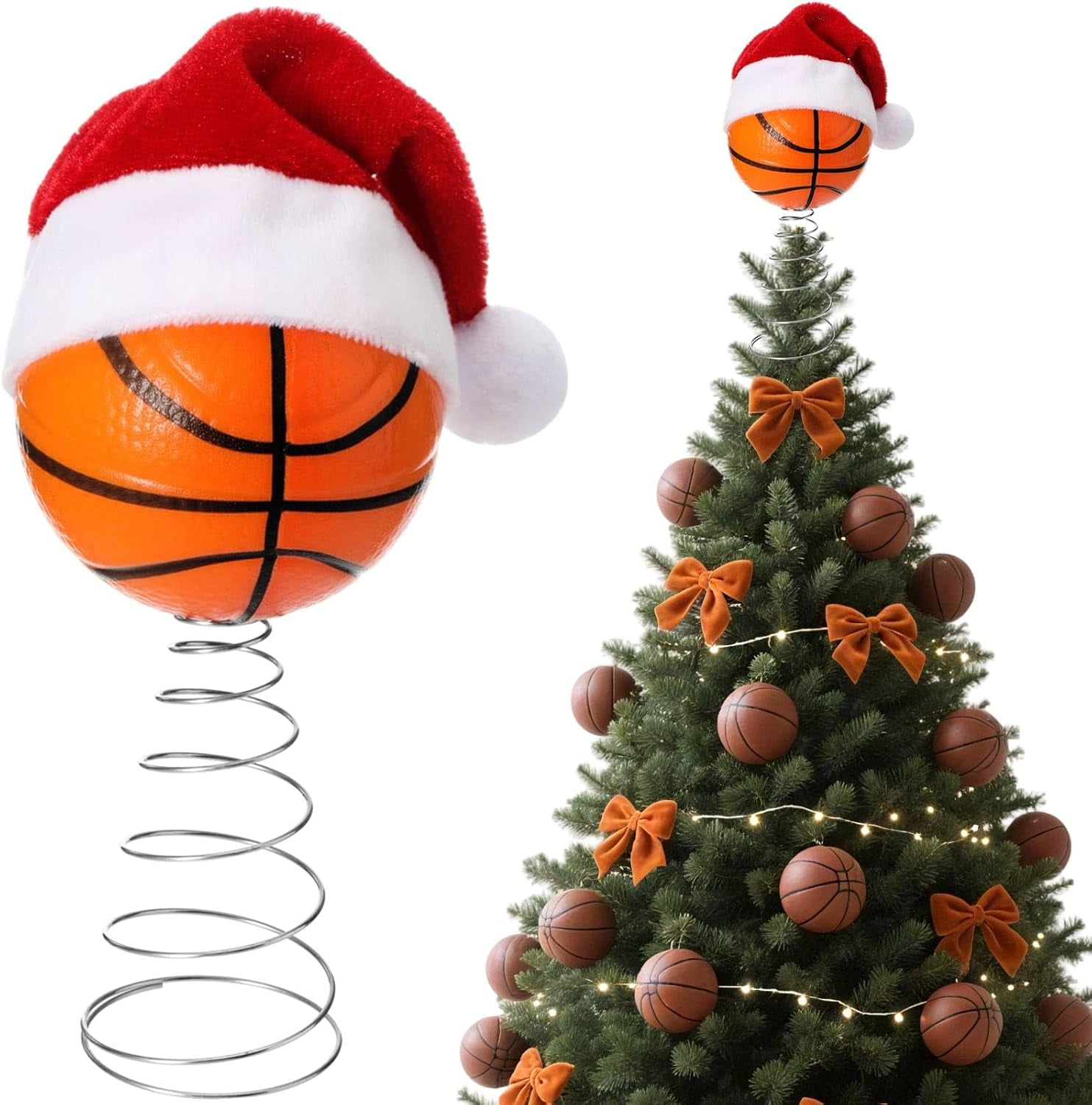 2.4 Inch Basketball Christmas Tree Topper Ornament - Tree Top Decor ...