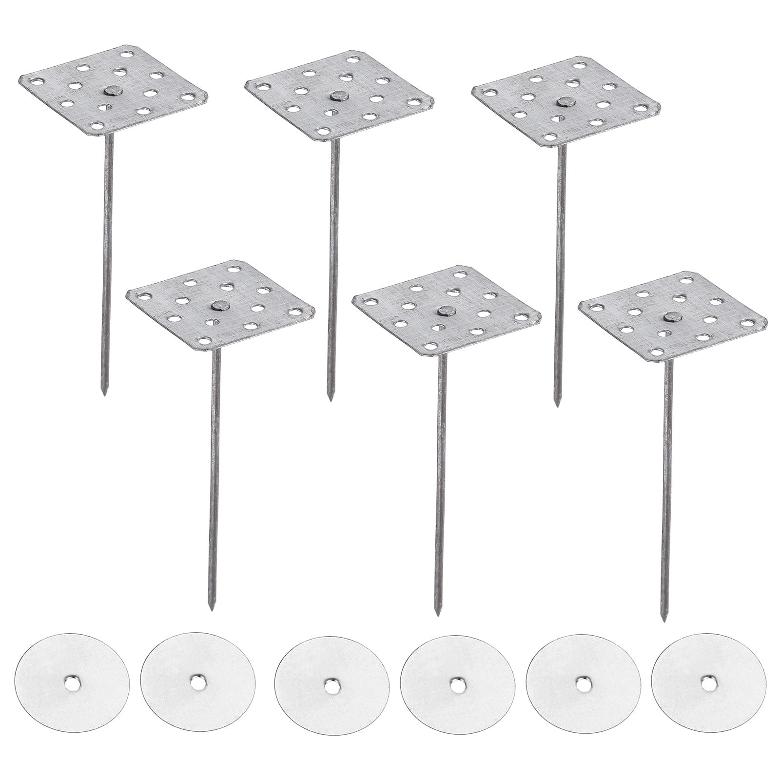 2.4 Inch Perforated Insulation Pins with Round Washers, 40 Pack ...