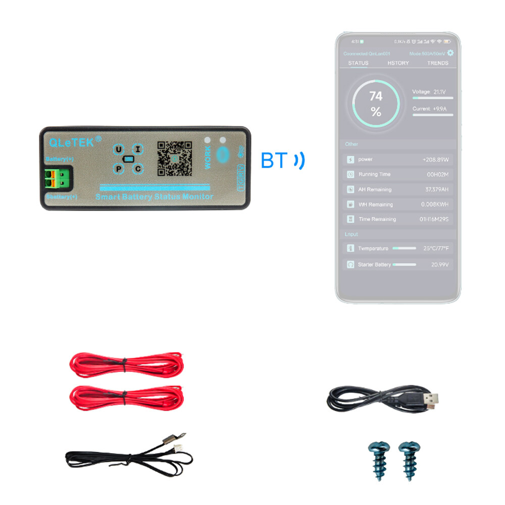 2.4 Inch Wireless BT Voltage Meter Current Meter Ammeter Voltmeter ...