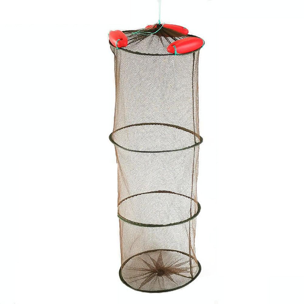 2-4 Layers Portable Foldable Fishing Floating Fish Net Shrimp Mesh ...