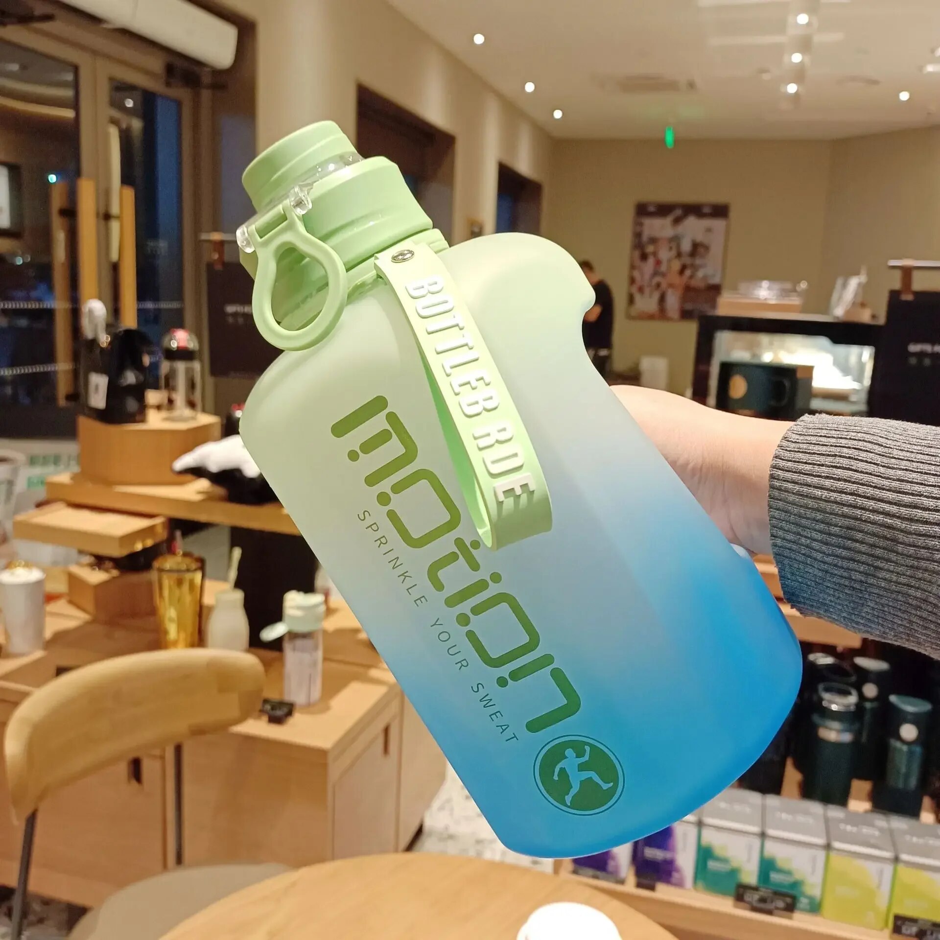 2.4 Liter Sports Water Bottle With Straw Large Capacity Fitness With ...