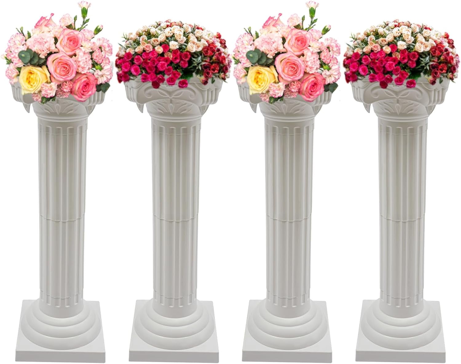 2/4 PCS Wedding Roman Column, Roman Column Pedestal Stand Wedding ...