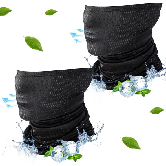 2/4 Pack Cooling Neck Gaiter Summer Breathable Balaclava Face Mask with ...
