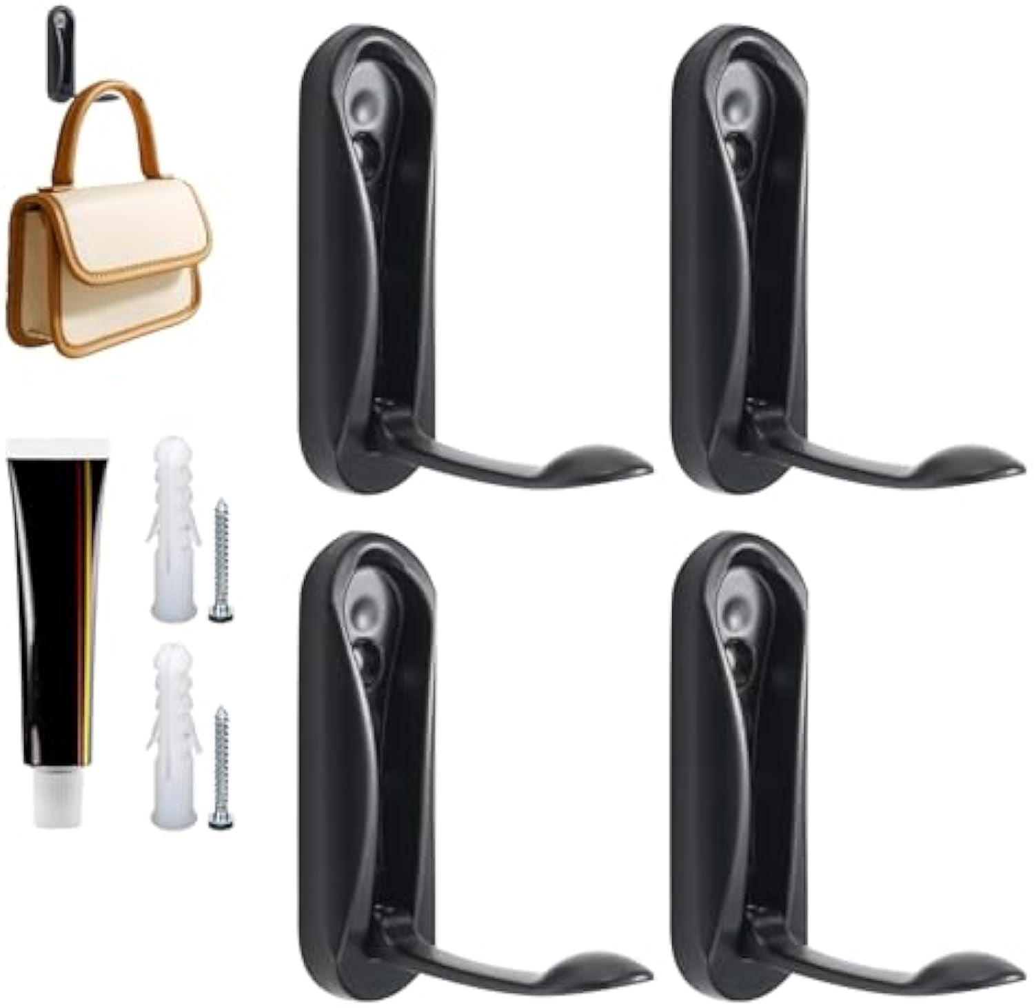 2/4 Pack Foldable Hooks, Foldable Gold Wall Hooks, Heavy Duty Flip down ...