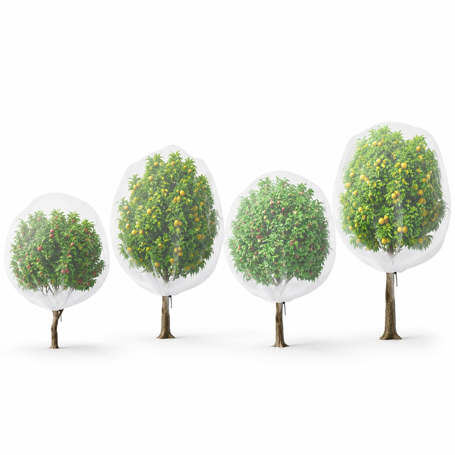 2/4 Pack Fruit Tree Netting with Drawstring, 6.6 x 7.87 Ft Garden Plant ...