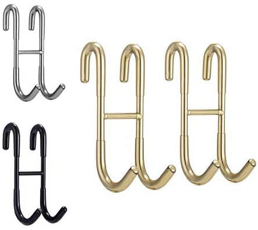 2/4 Pack Over Shower Glass Door Hooks, Polished Silver, SUS 304 ...