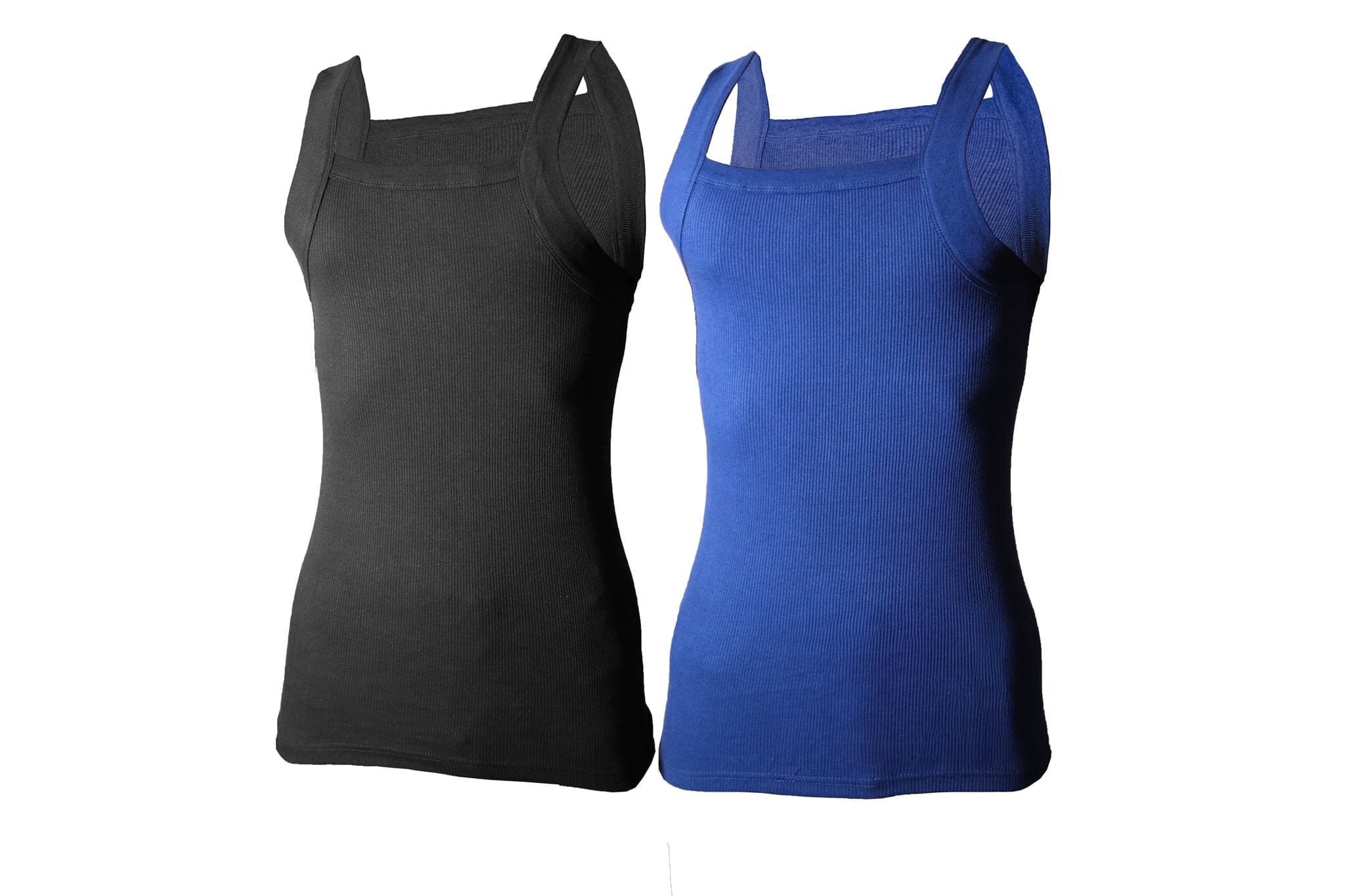 2-4 Packs Men's G-unit Style Cotton Tank Tops Square Cut Muscle Rib A ...