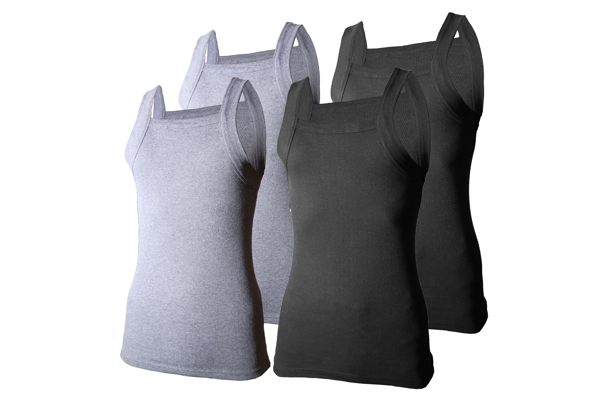 2-4 Packs Men's G-unit Style Cotton Tank Tops Square Cut Muscle Rib A ...