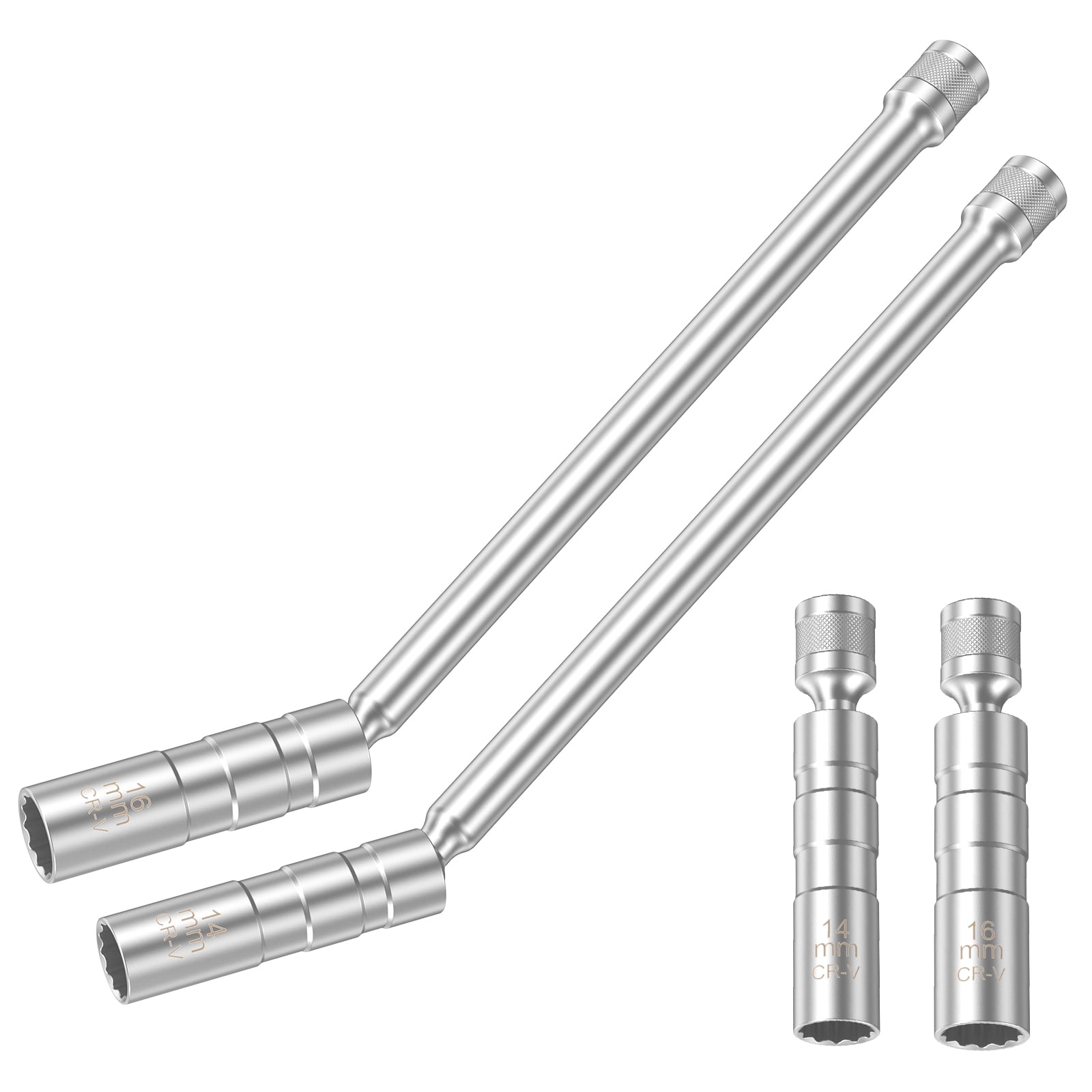 2/4 Pcs 14mm+16mm Spark Plug Socket Magnetic Spark Plug Socket Set Thin ...