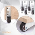 2/4 Pcs Low Profile Casters – Rubber Non‑Slip Side Mount Caster Wheels ...