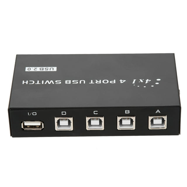 2/4 Port USB 2.0 Manual Sharing Switch Switcher Box for PC Printer Scanner (4 Port) - Walmart.com