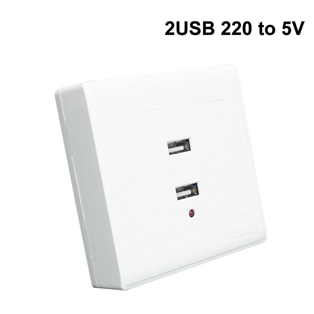 2/4 Ports 220V to 5V 36V to 5V Wall Mounting Plug Outlet Electrical ...