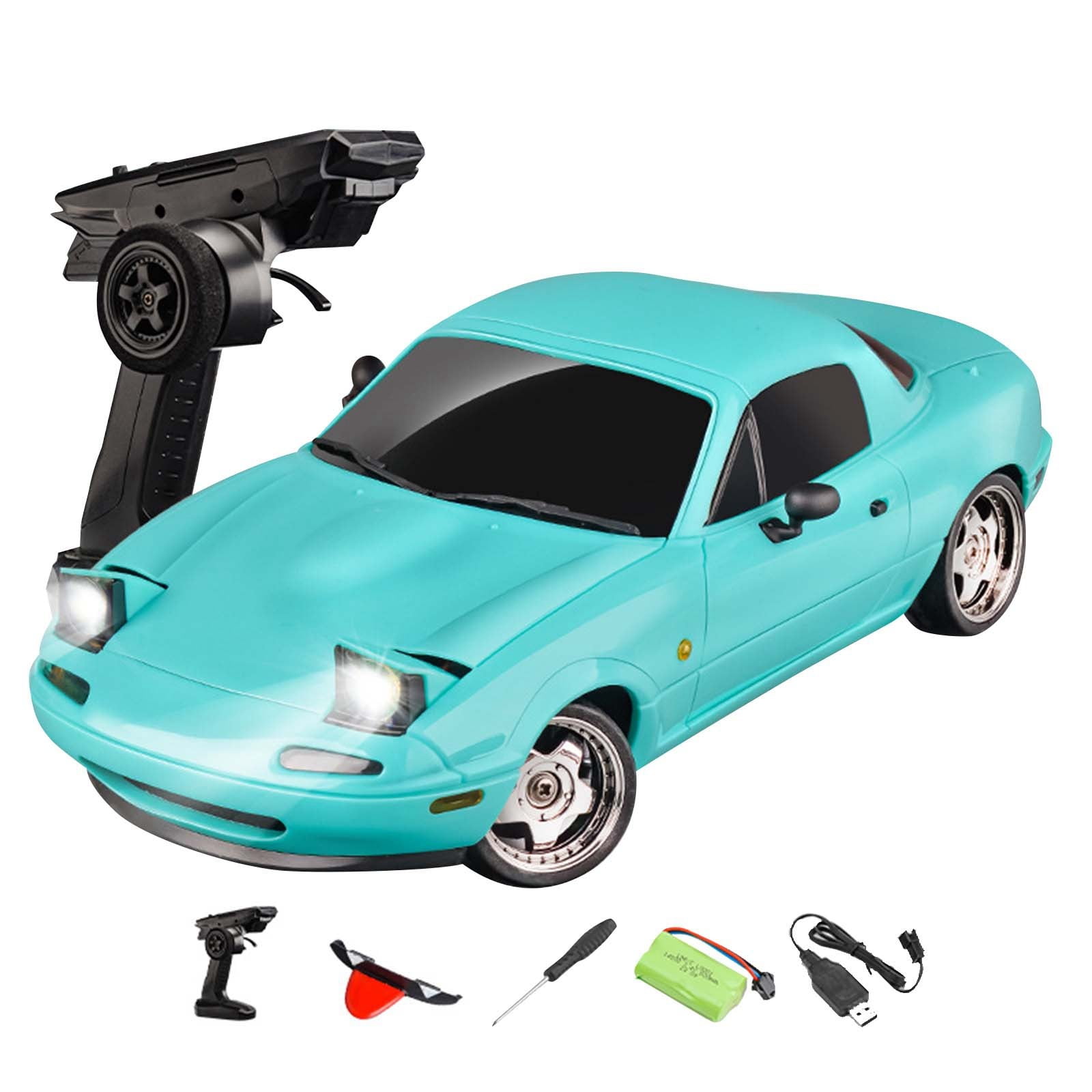 2.4 Remote Control Car Toy With LED Lights 4WD High Speed Off Road RC Vehicle For Kids And ...