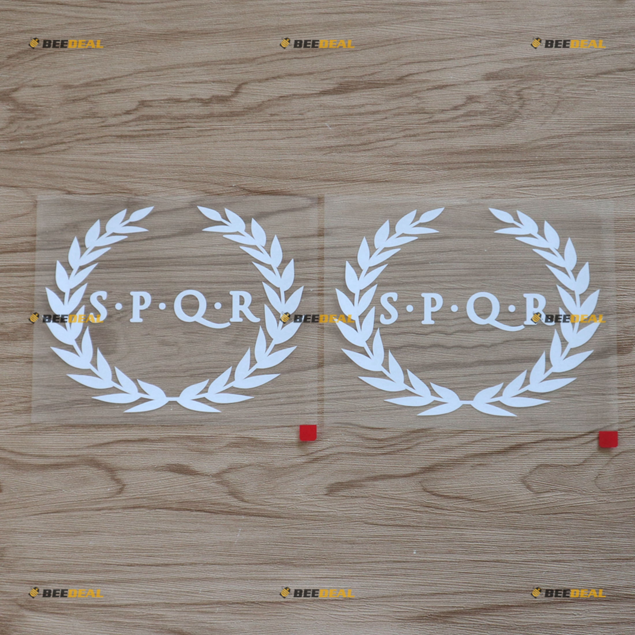 (2) 4" SPQR Ancient Rome Banner Decal Sticker Car Vinyl Roman no bkgrd ...