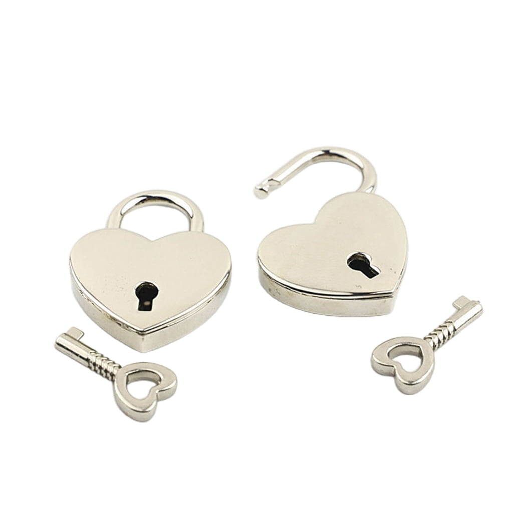 2/4 Sets Love Shaped Locks Elegant Keychain Pendant Heart Shaped ...