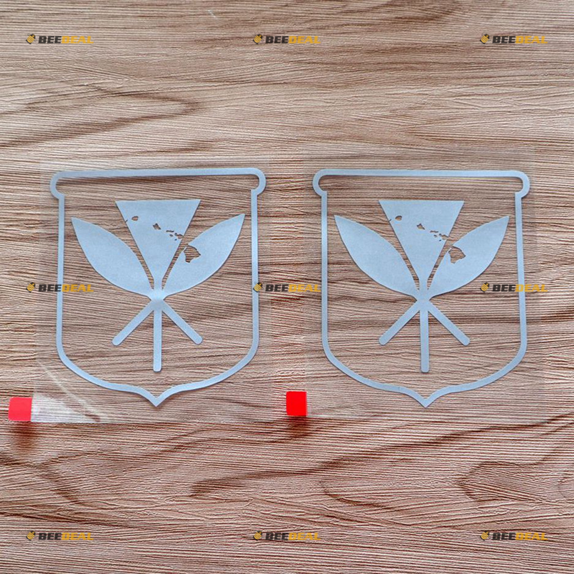 (2) 4" Silver Kanaka Maoli Flag Hawaiian Hawaii Decal Sticker Car Vinyl ...