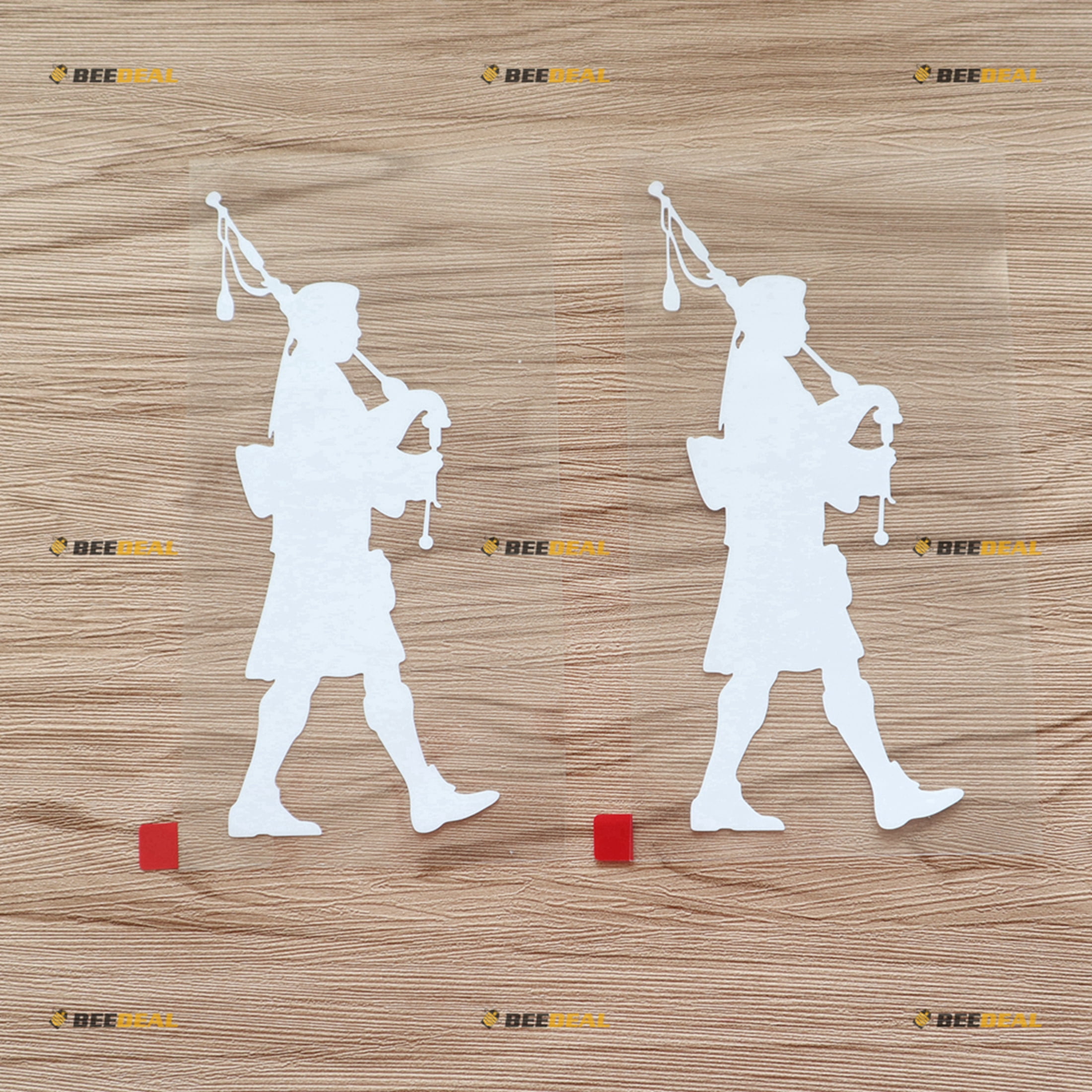 (2) 4" White Scottish Bagpiper Bagpipes Scotland Decal Sticker Car ...
